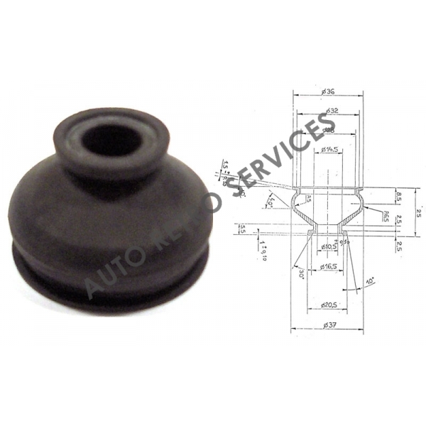 SOUFFLET / CACHE ROTULE DE DIRECTION - PEUGEOT / SIMCA / RENAULT - Auto ...